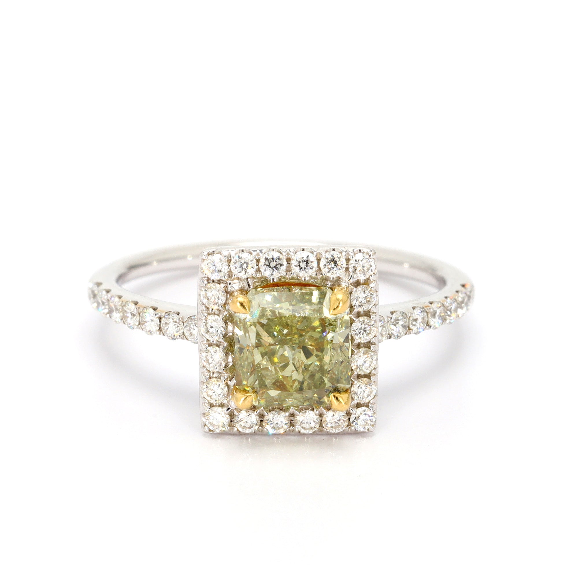 Reverie Yellow Diamond Halo Engagement Ring – Spicer Greene Jewelers