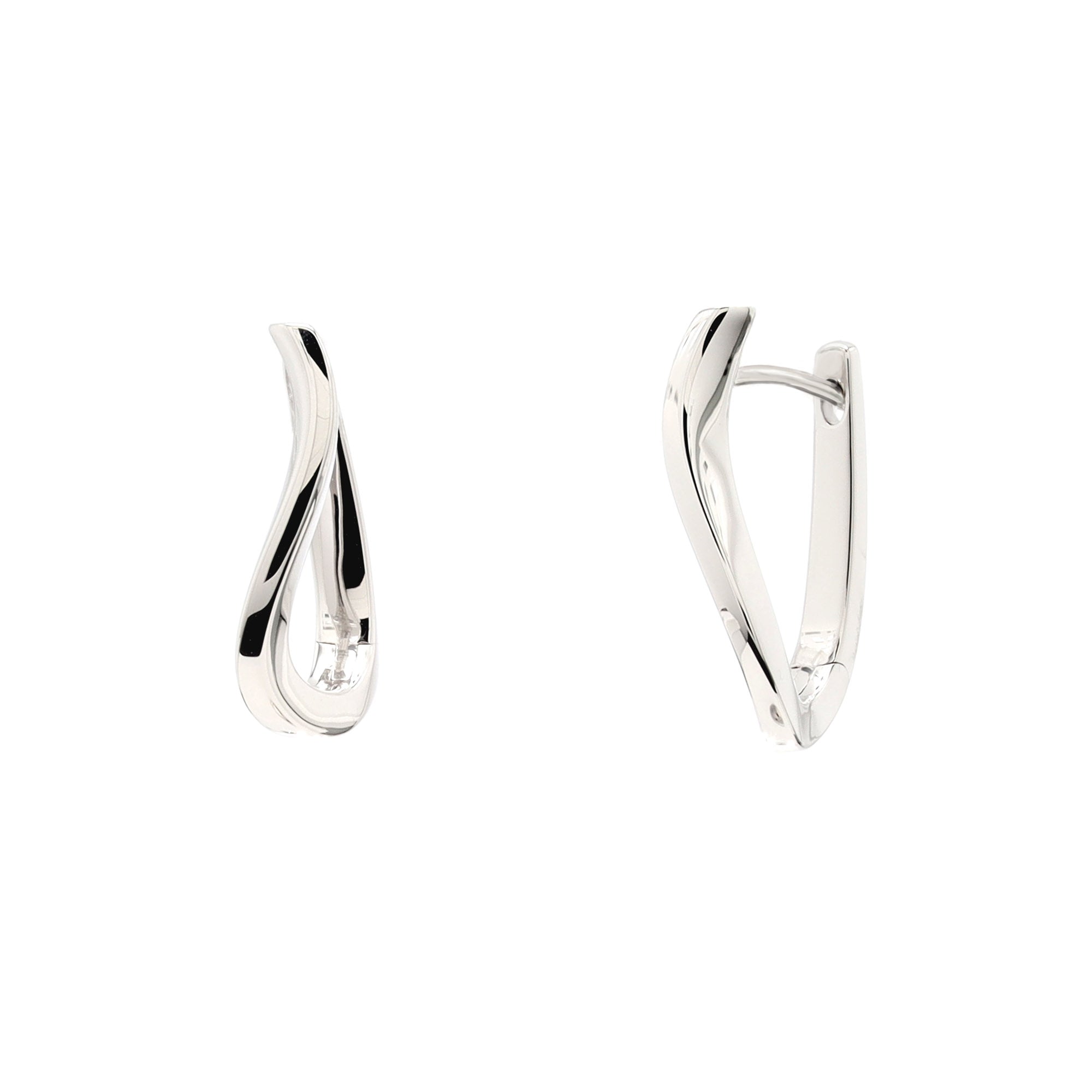 Serenade Silver Wave Hoops – Spicer Greene Jewelers