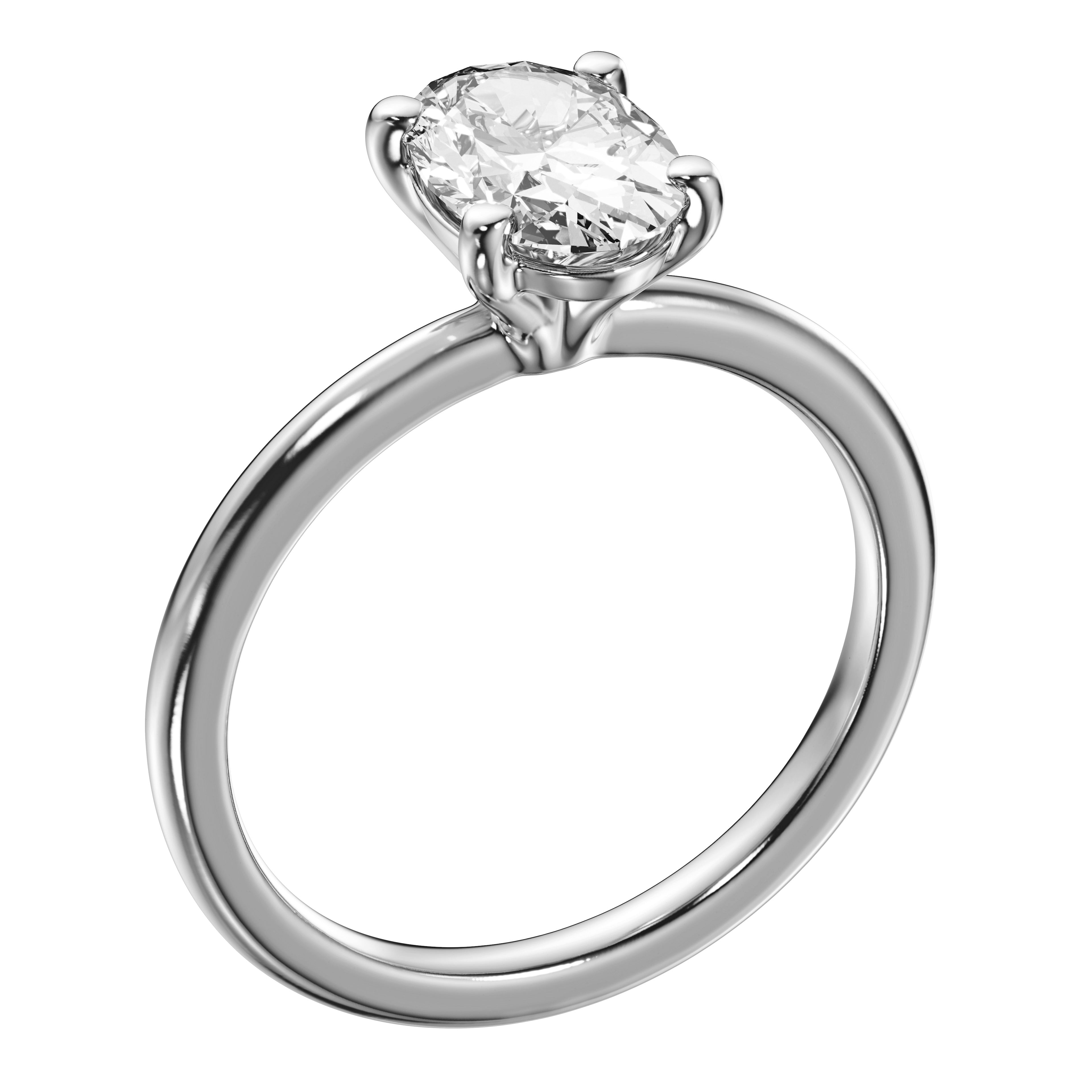 Diamond Bar Oval Solitaire Setting – Spicer Greene Jewelers