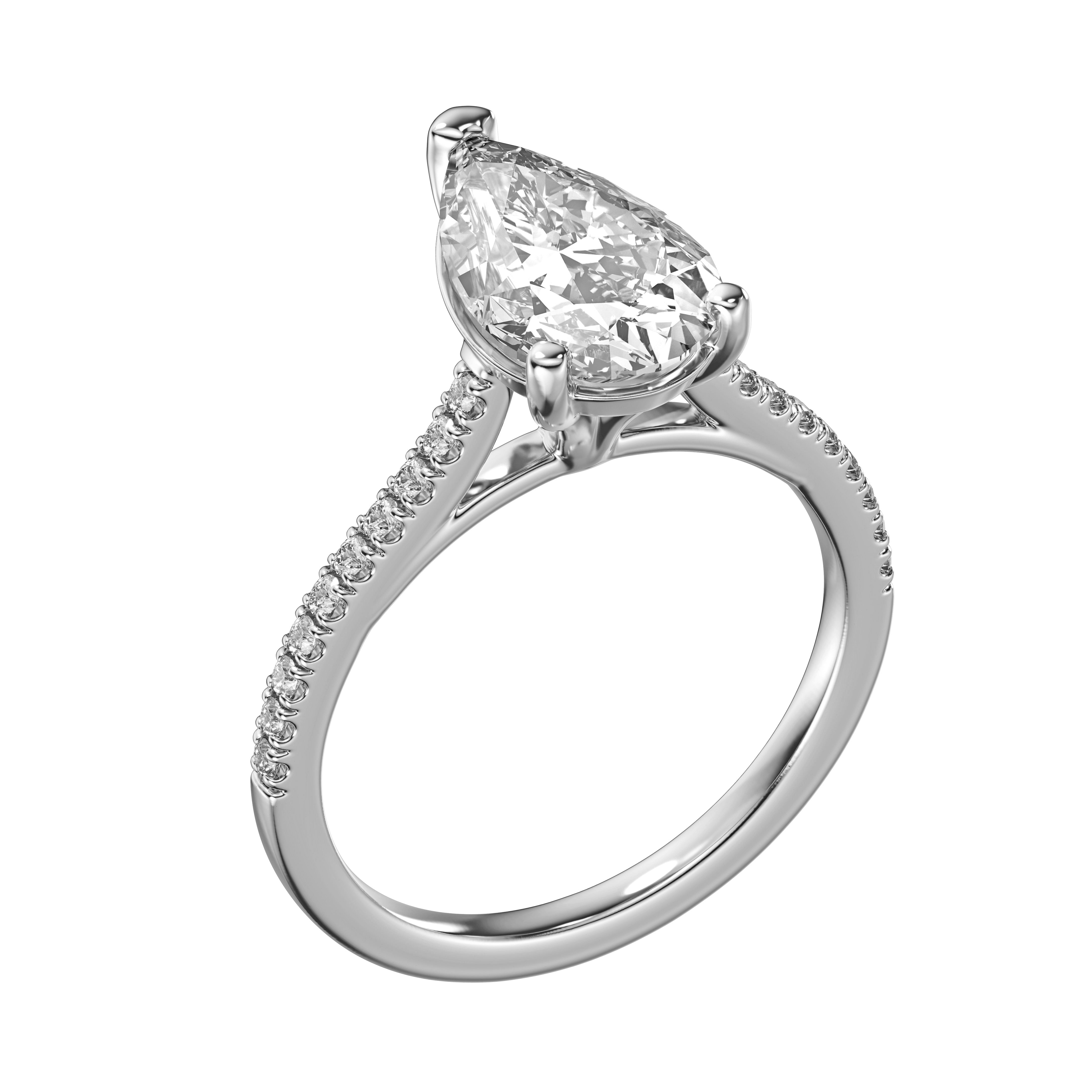Diamond Bar Diamond Accented Pear Setting – Spicer Greene Jewelers