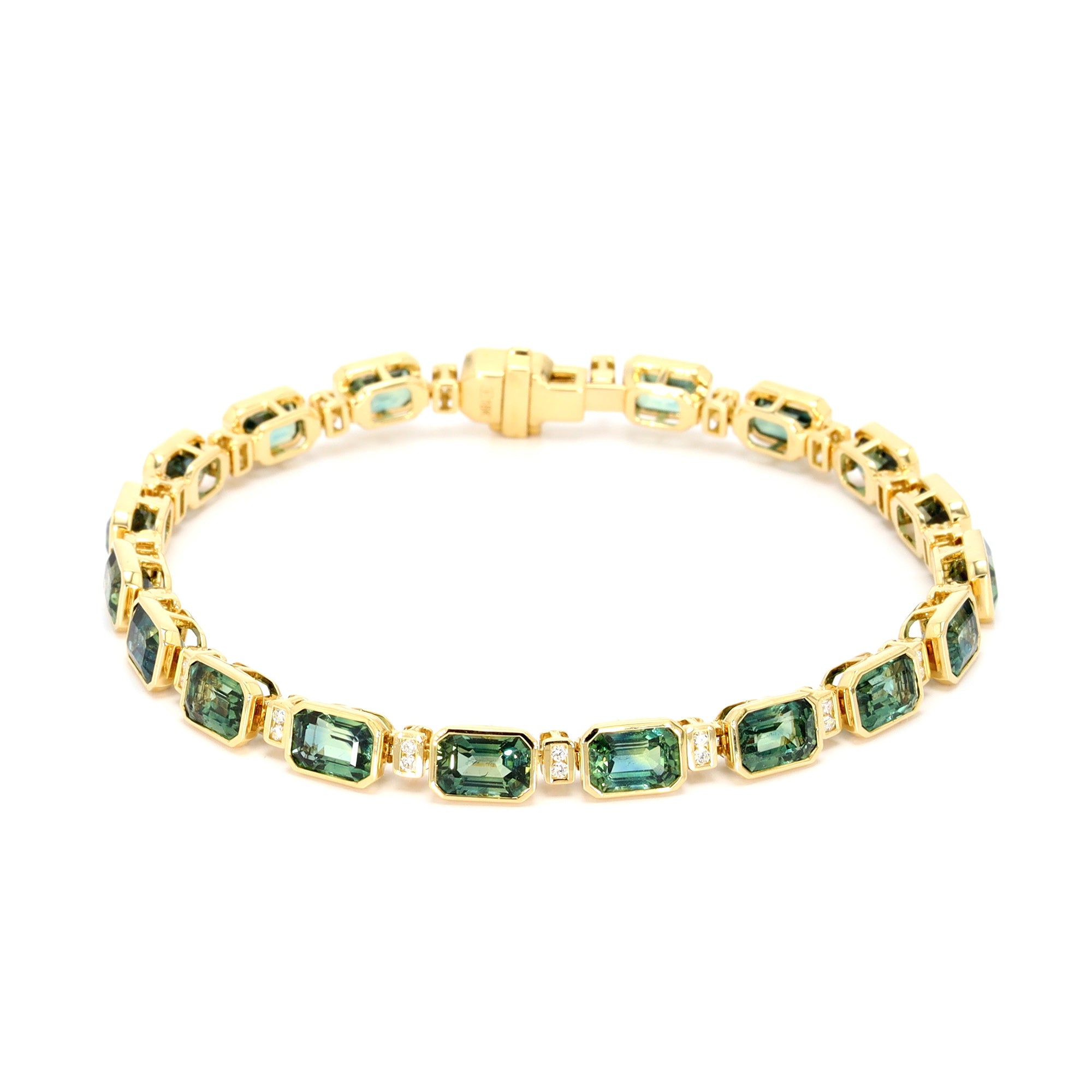 Color: Trends Teal Sapphire and Diamond Bracelet – Spicer Greene Jewelers