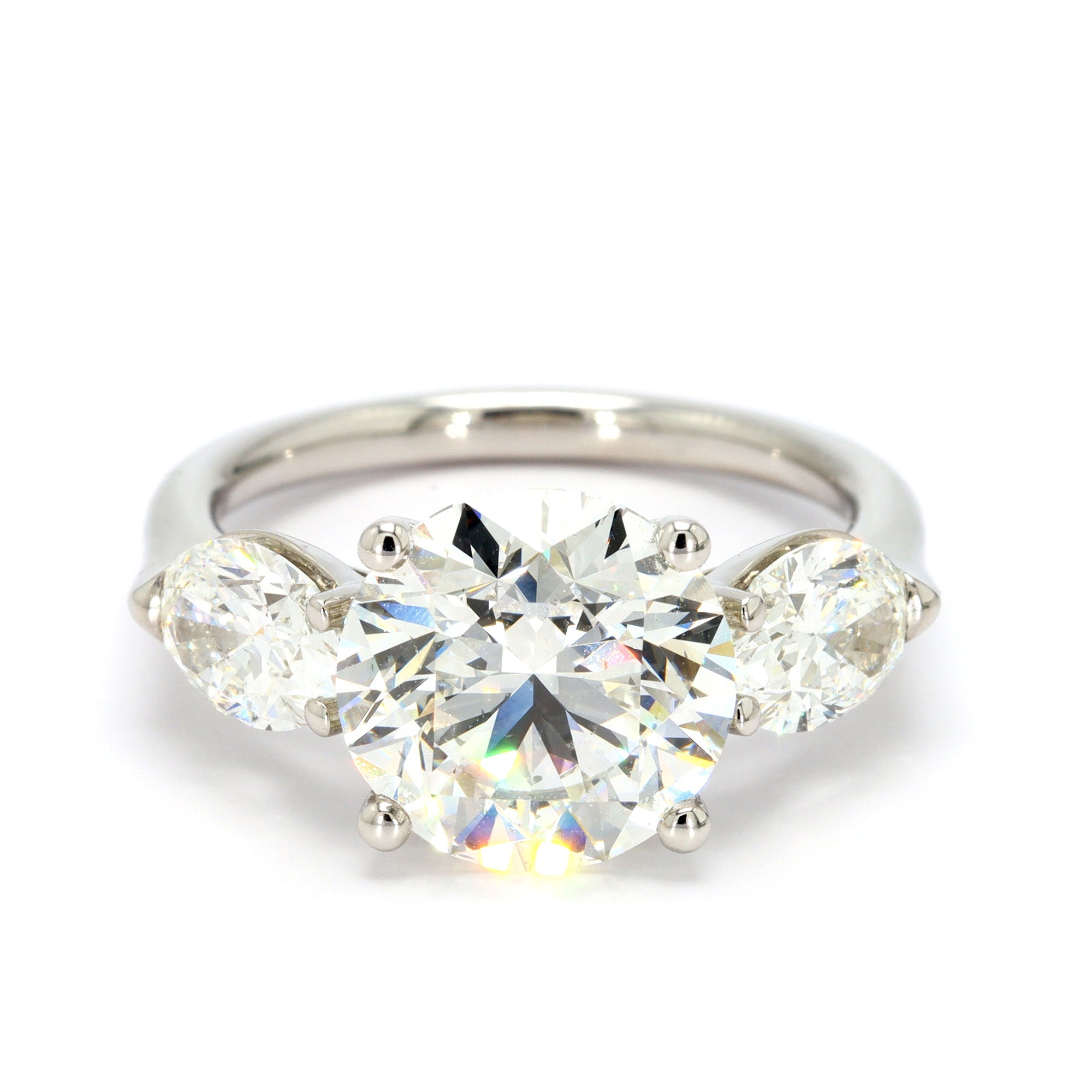 Extraordinary Bridal Three Stone Engagement Ring – Spicer Greene Jewelers