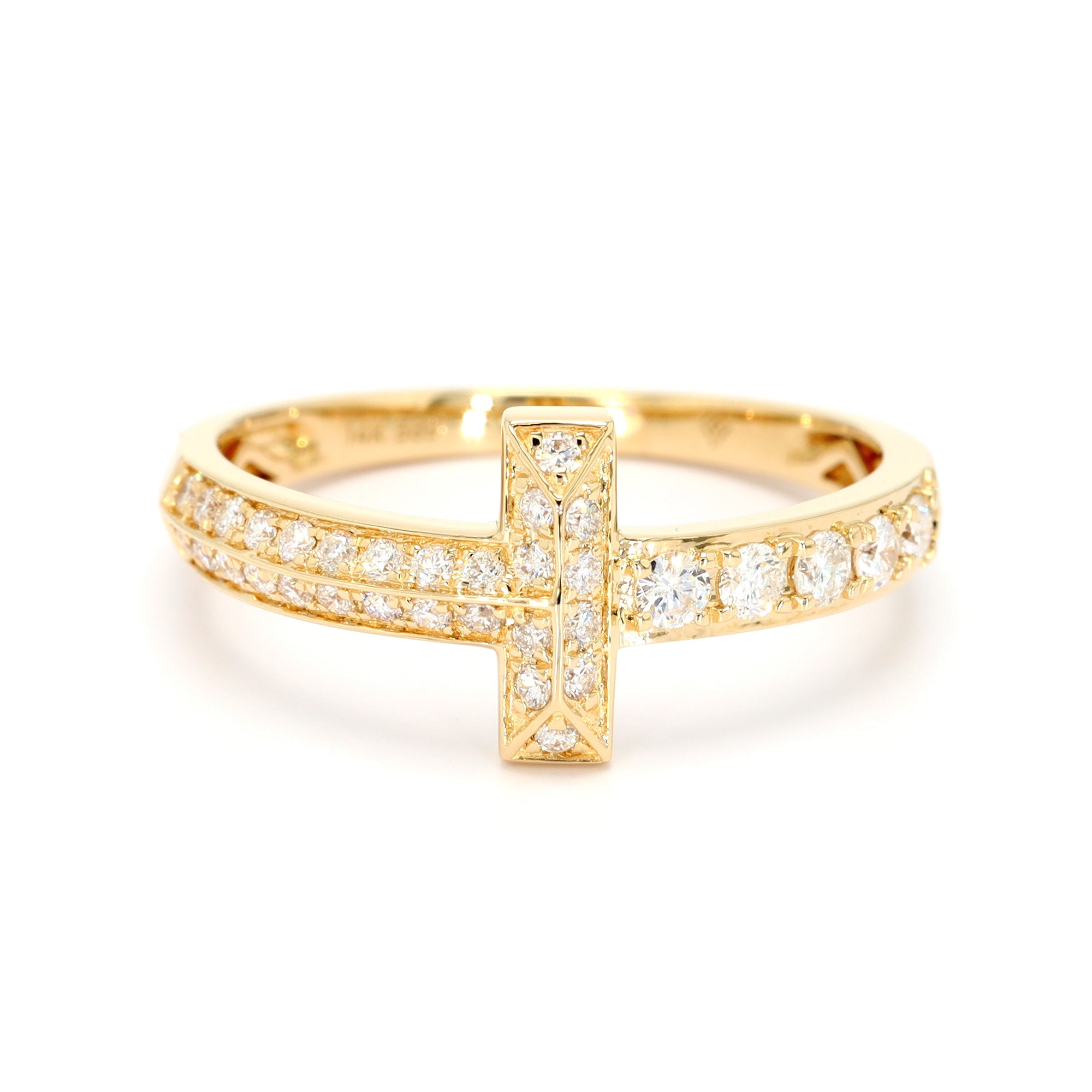 Essence Diamond T-shaped Ring – Spicer Greene Jewelers