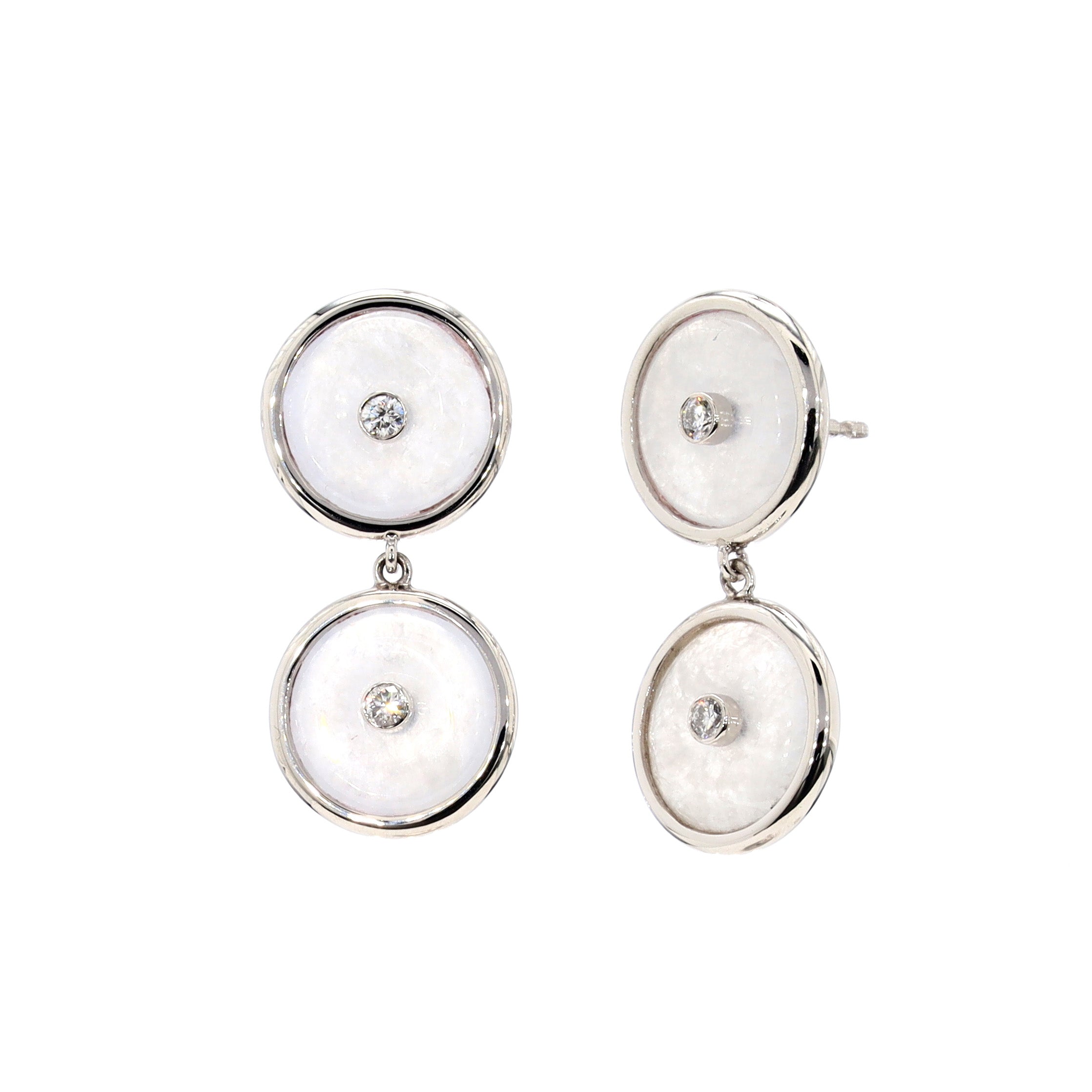 Estate White Jadeite and Diamond Dangle Earrings – Spicer Greene Jewelers